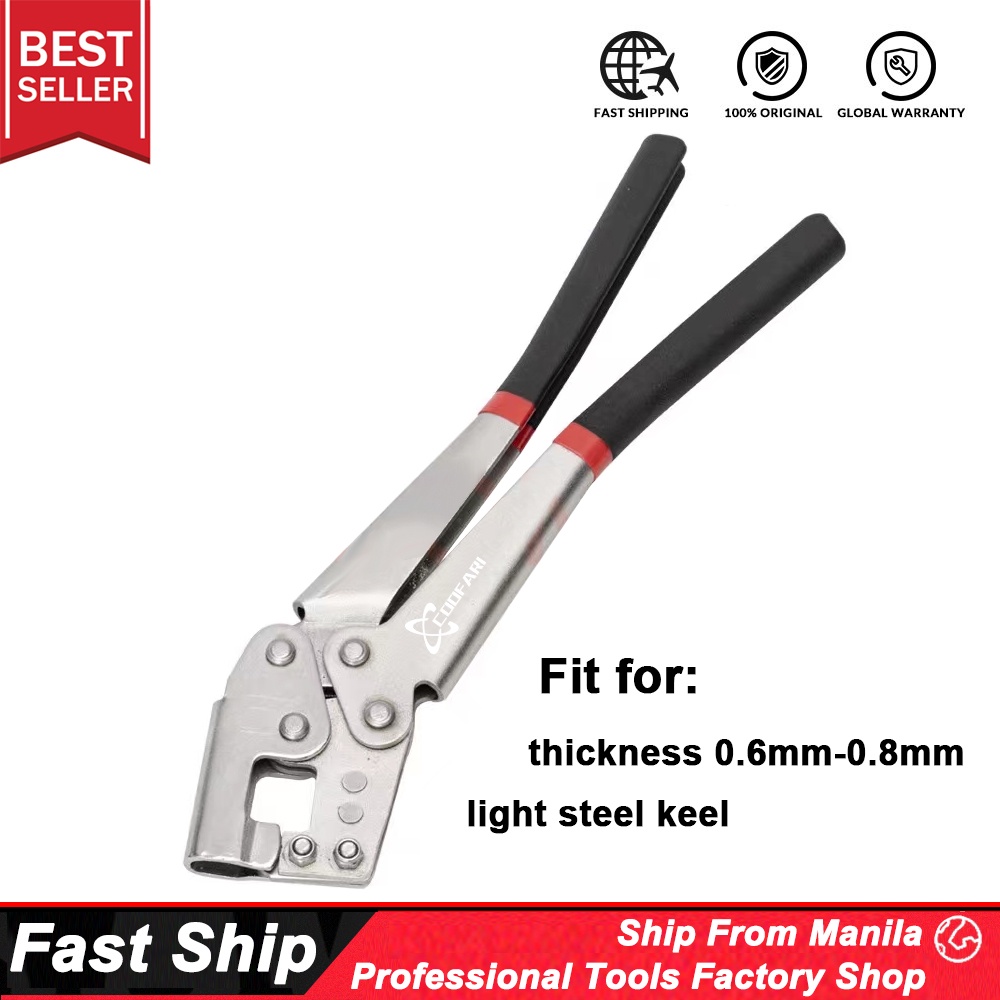 Steel Handle Stud Crimper Punch Lock Board Drywall Working Hand Tool ...