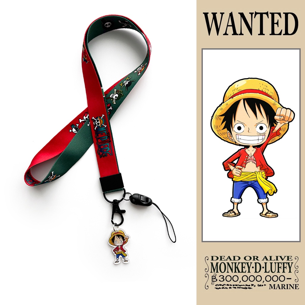 Y&P| One Piece Lanyard Cartoon Anime Hanging Rope ID Card Strap Name ...