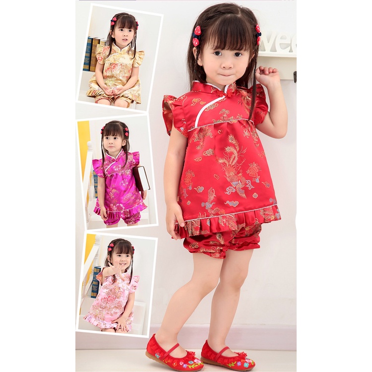 Toddler Baby Girls Cheongsam Dress Chinese Traditional Tang Suit ...