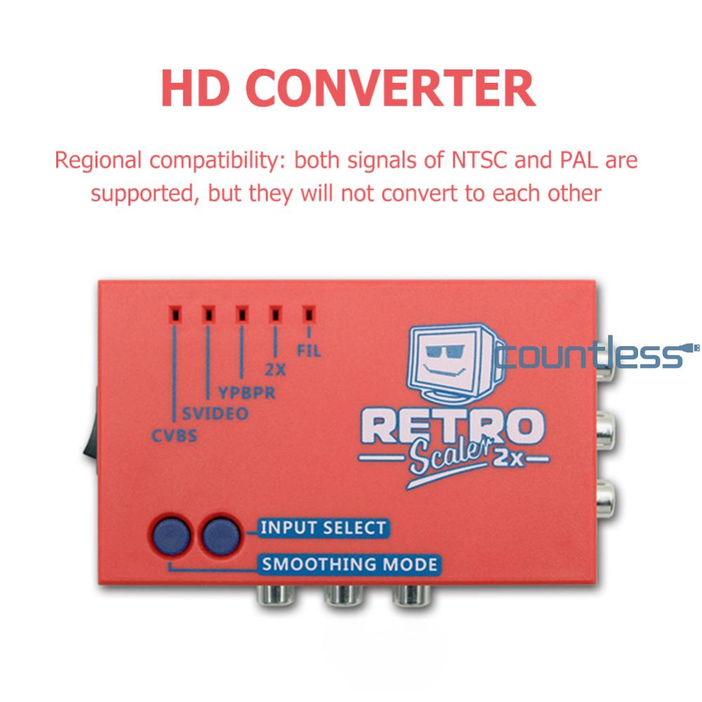 RetroScaler 2x A/V to HDMI-compatible HD Converter and Line-doubler for Retro Game Consoles PS2 ...
