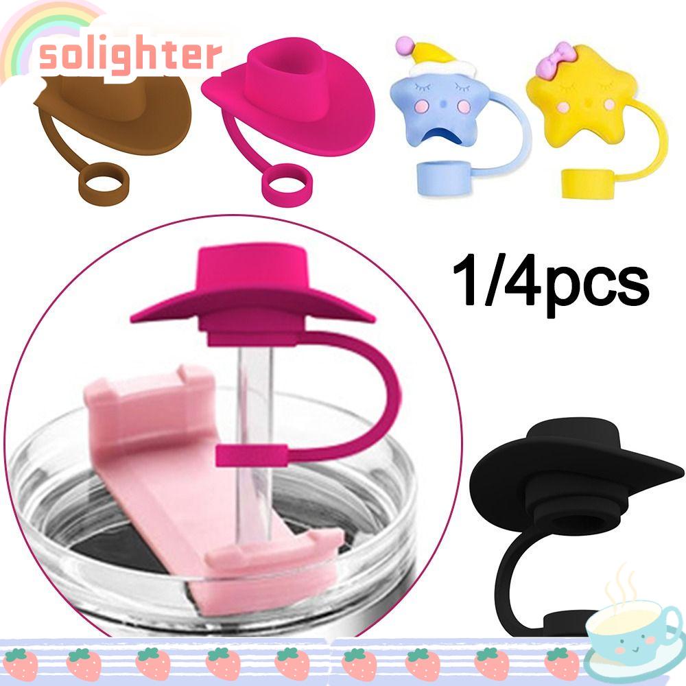 SOLIGHTER Straw Plug, Silicone Reusable Straw Tip Covers, Cute Splash ...