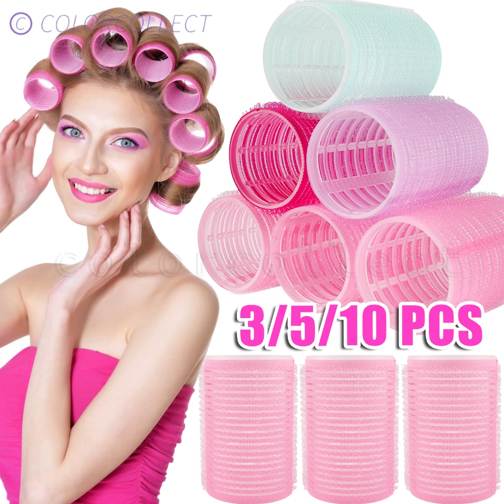Medium Size Non Heat Self-adhesive Curler / Self Grip Hair Curler ...
