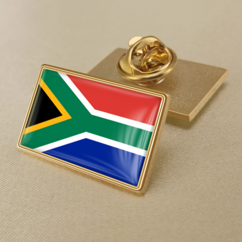 South African national flag crystal drop glue badge brooch, flags of ...