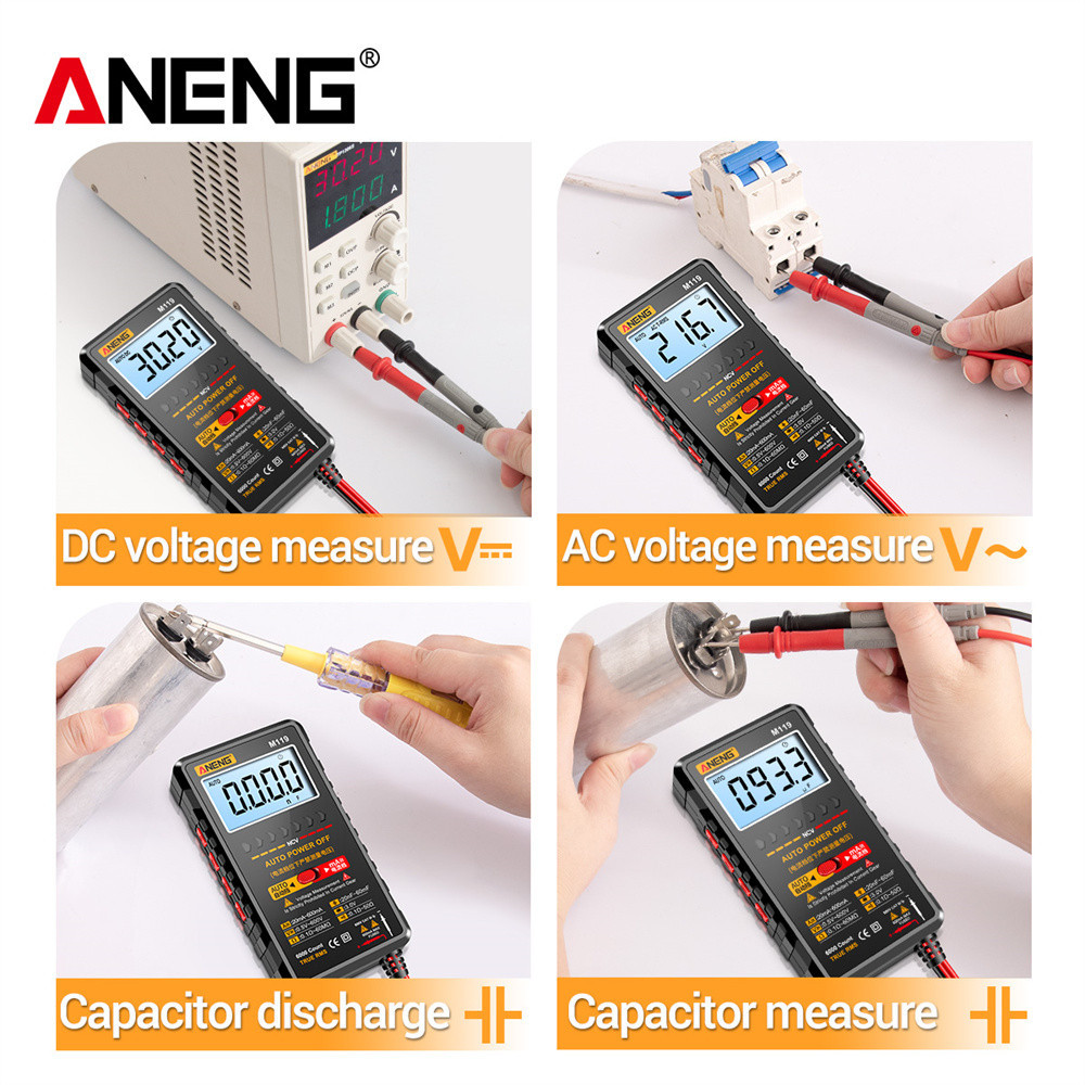 Aneng M119 Mini Portable Multimeter Tester 6000 Counts Digital ...