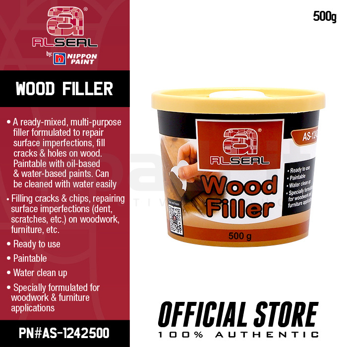 ALSEAL Wood Filler Sealant (Natural Color) 500gm AS-1242-500N | Shopee ...