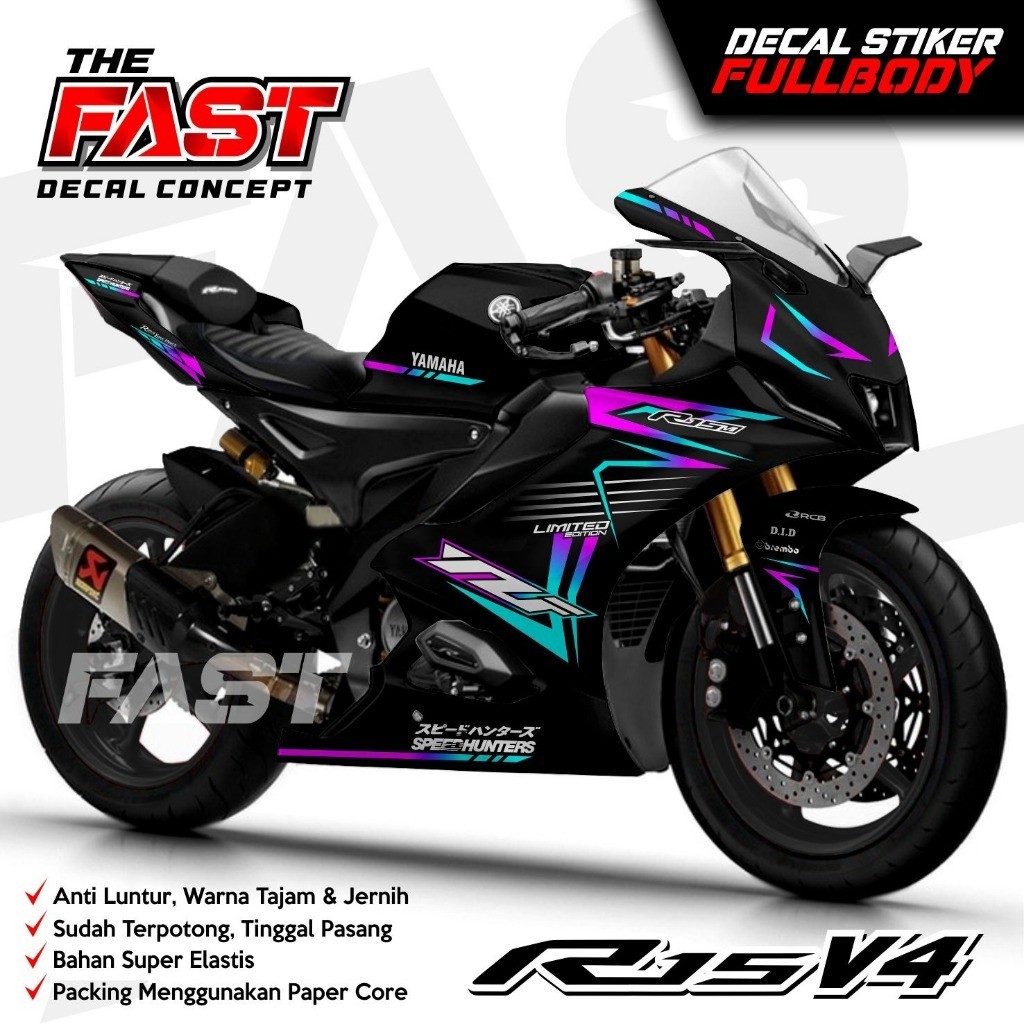 Decal R15 V3 Full Body Sticker R15 V4 Full Body Decal R15 V4 YZF Racing ...