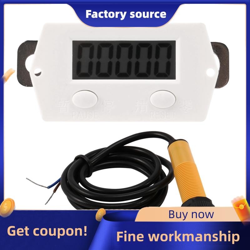 LCD Digital 0-99999 Counter 5 Digit Plus UP Gauge + Proximity Switch ...