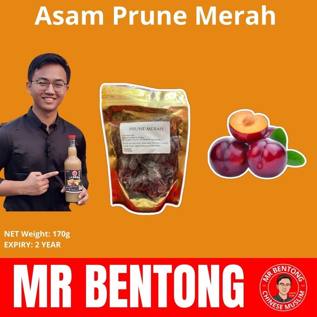 MERAH Red PRUNE ACID Mr Bentong (170G) | Shopee Philippines