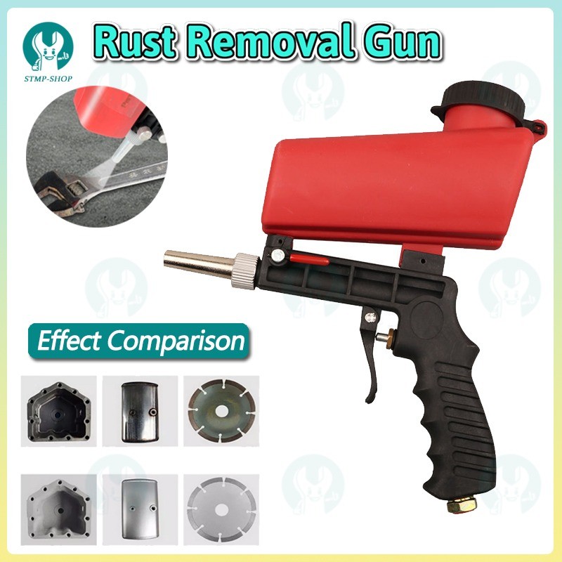 90PSI Portable Gravity Sandblasting Gun Pneumatic Rust Blasting Device ...