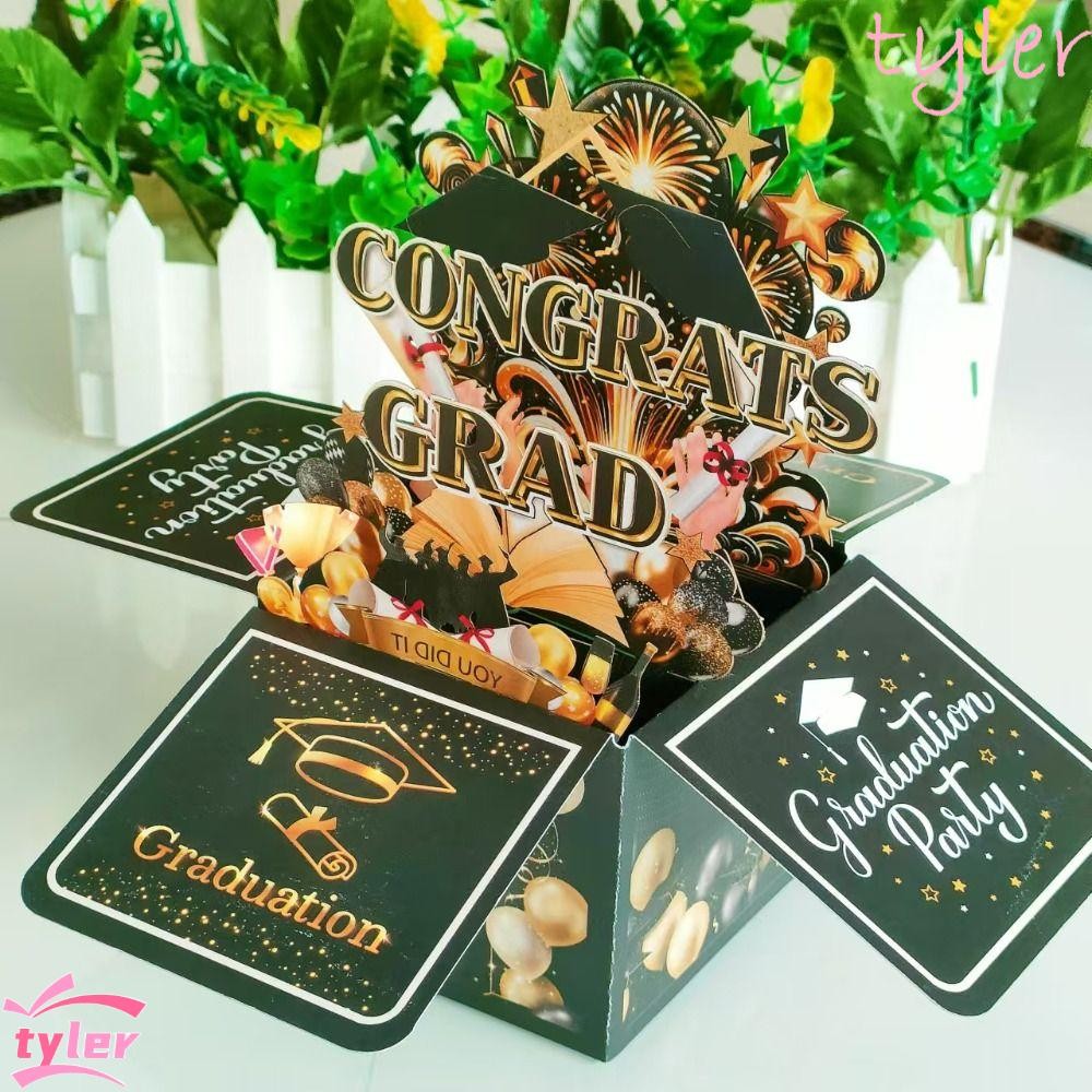 TYLER1 Pop-Up Graduation Greeting Card, Congrats Handmade 3D Graduation ...