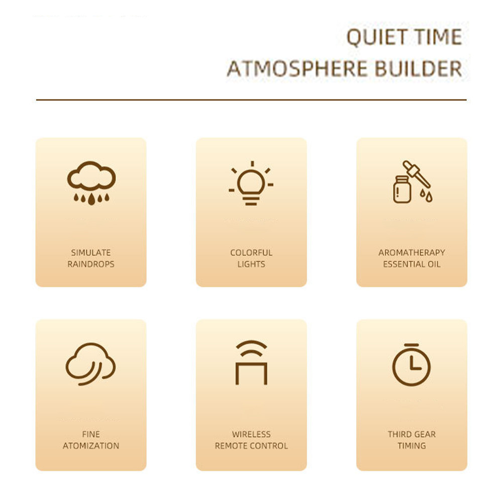 Rotating Umbrella Humidifier with Remote Oil Diffuser for Home Office ...