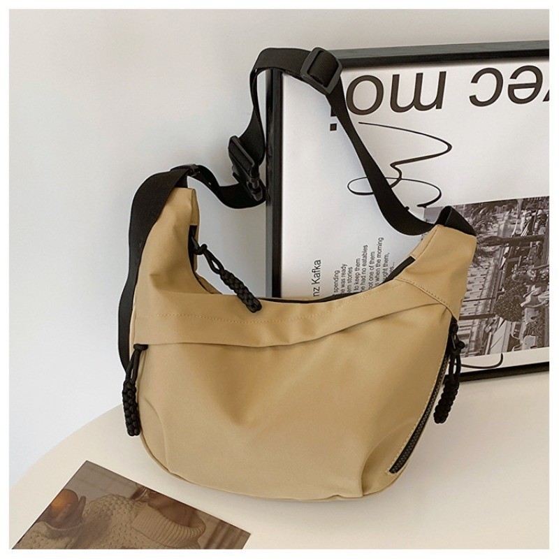 Dumpling Bag Large Capacity Shoulder Bag Casual Canvas Bag Chest Bag ...
