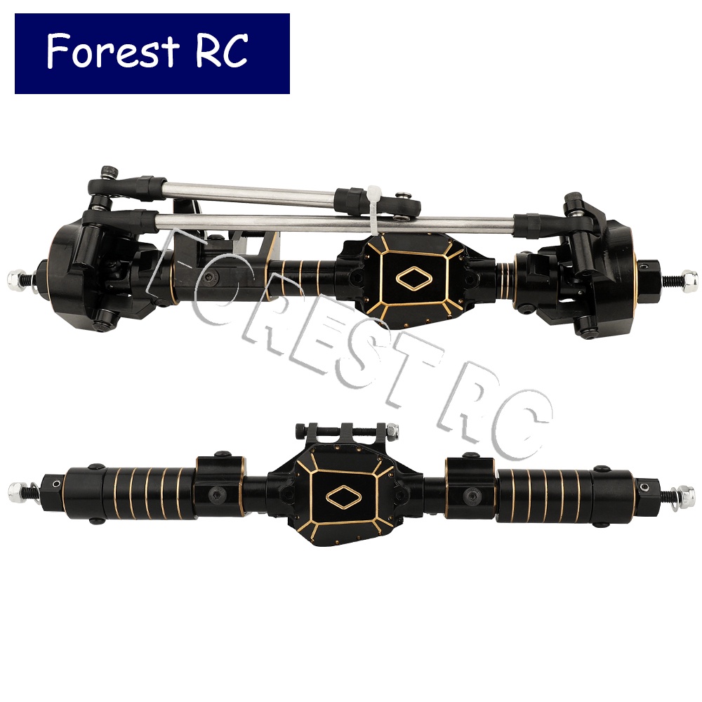 Heavy Duty Brass Black Coating Complete Front & Rear Axle for Axial ...
