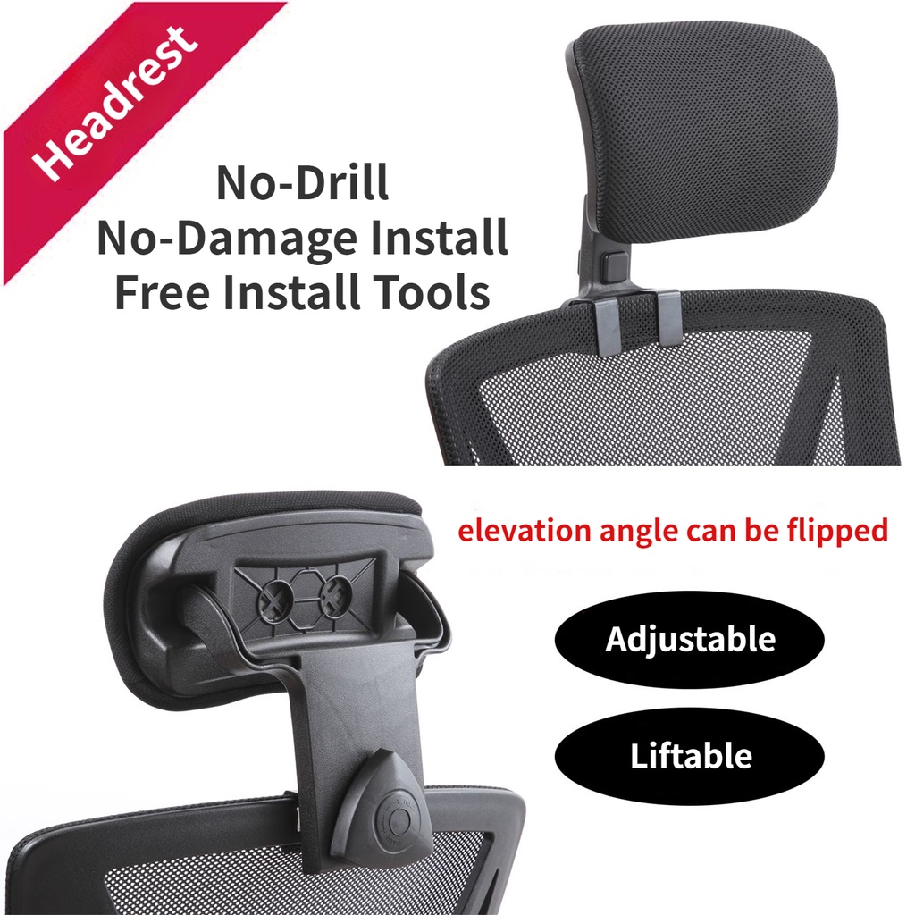 Office Chair Headrest Swivel Lifting Computer Chair Neck Protection ...