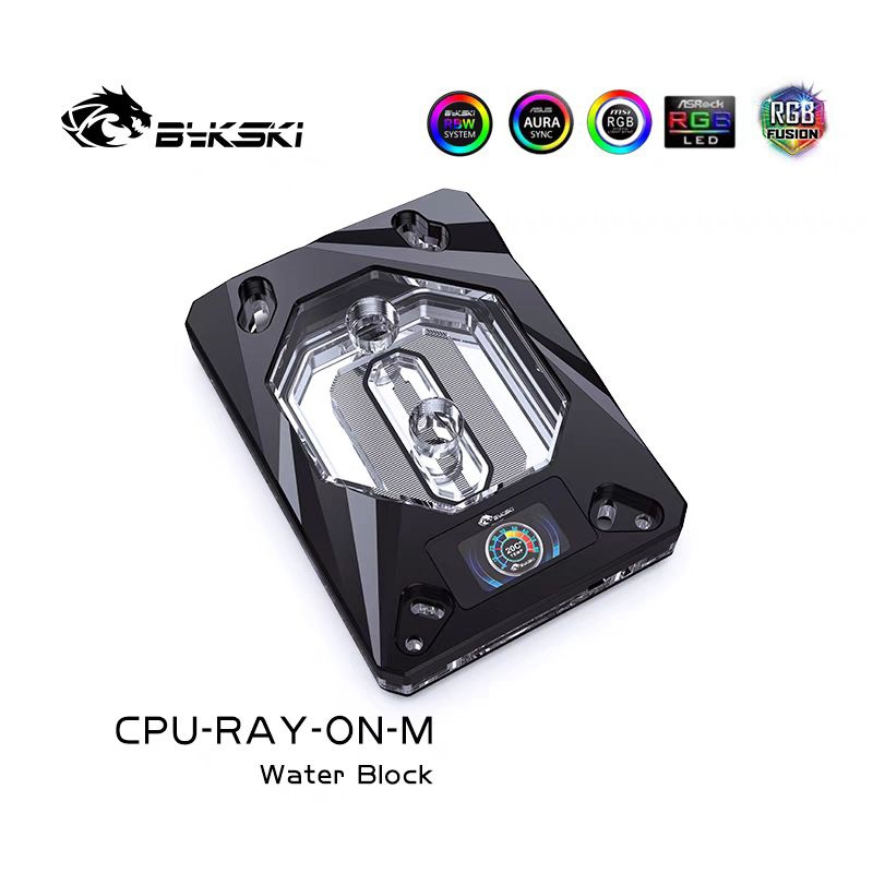 Bykski CPU-RAY-ON-M CPU Water Cooling Block w/ Temp Digital Display ...