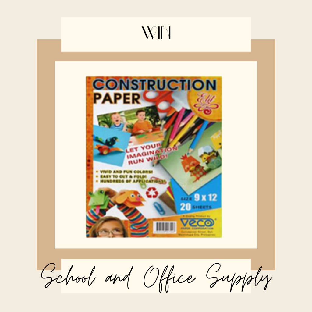 Veco Construction Paper 9x12 20s | Shopee Philippines