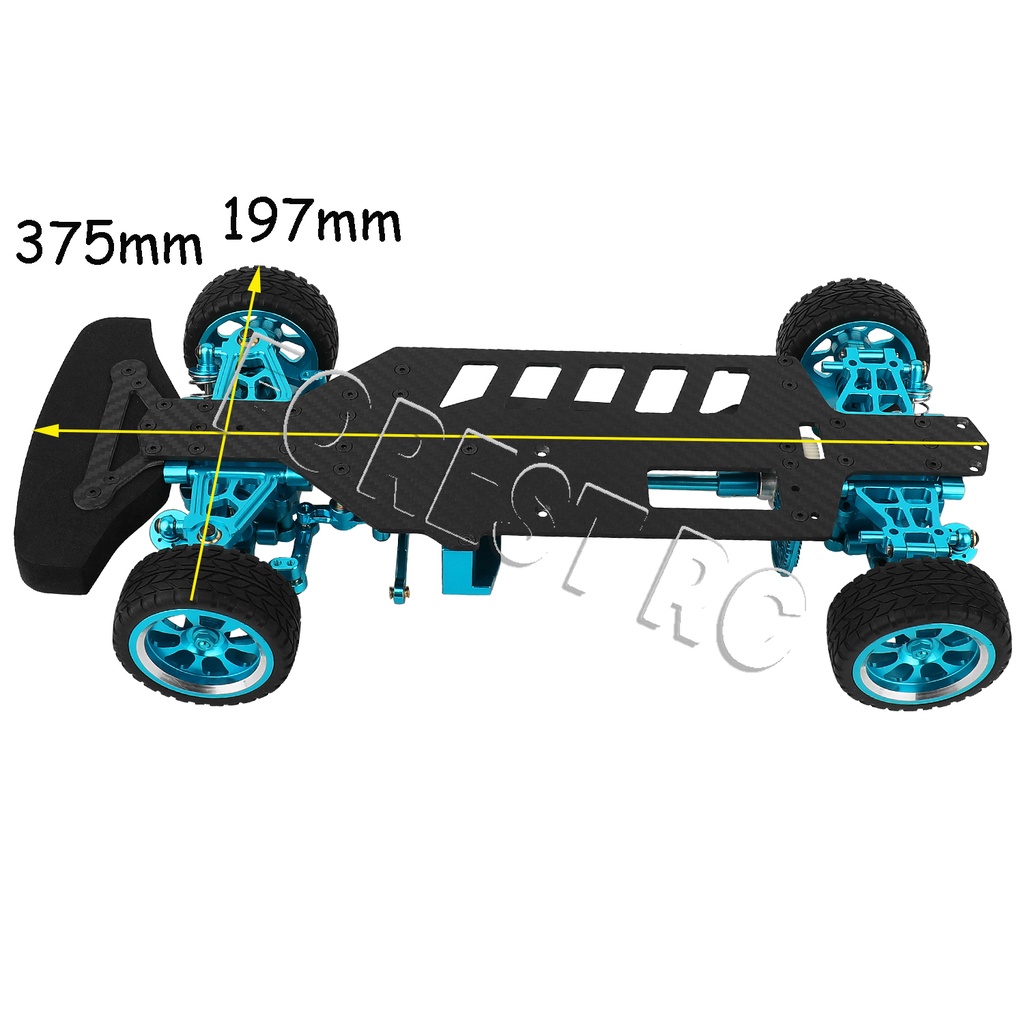 Metal &Carbon Fiber Shaft Drive 1/10 RC Touring Car Chassis Frame Body ...