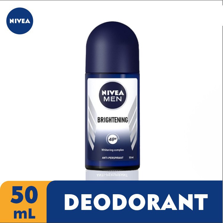 Nivea Men Roll-on Deodorant Brightening Anti perspirant 50ml 48 Hours Protection | Shopee ...