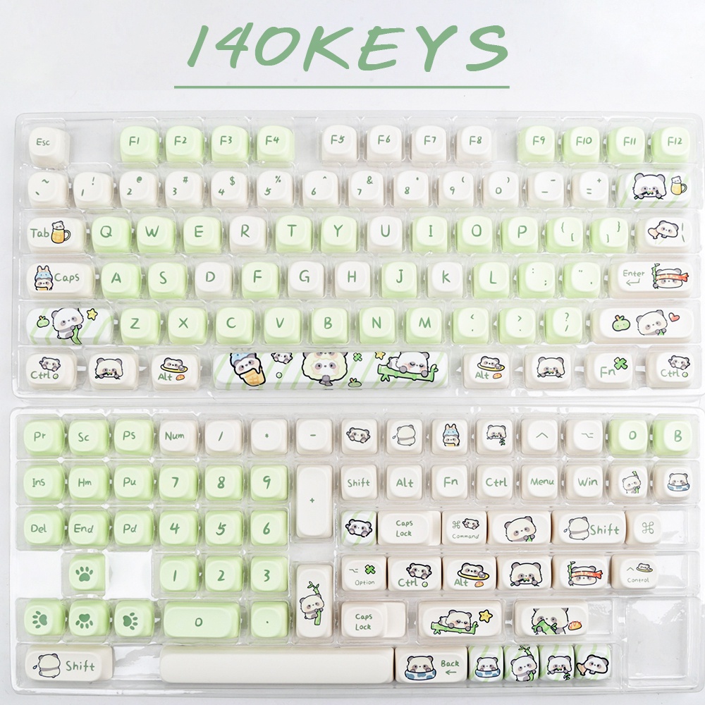 Cute Rabbit Keycaps 145Keys/Set PBT MOA Profile DYE-SUB DIY Custom for ...