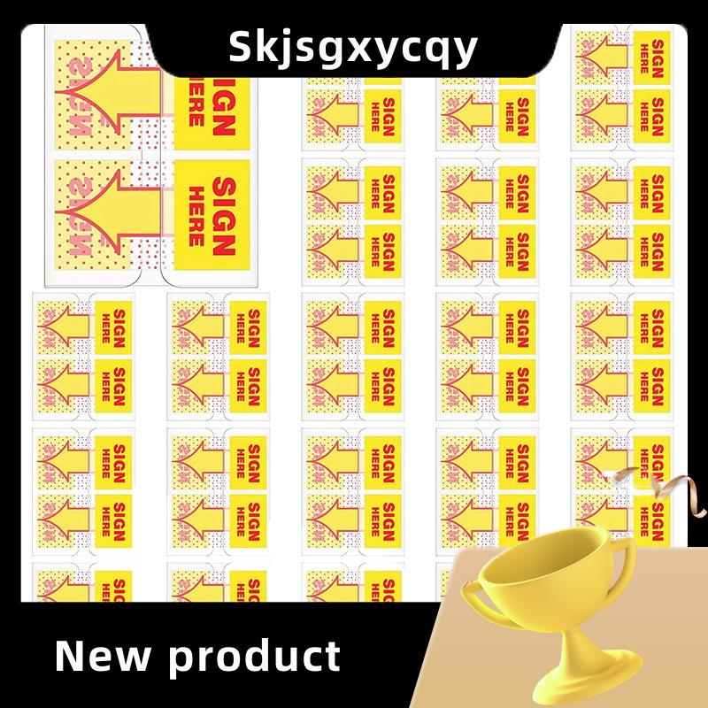 skjsgxycqy 300 Piece Sign Here Stickers with Dispenser Arrows Flag, 1 ...