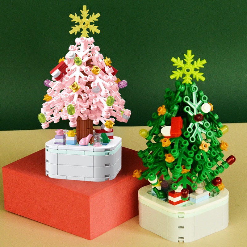 Christmas Tree Building Blocks Small Particle Assembly Toys Desktop ...