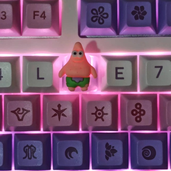 Ready Stock 1PCS Keycap SpongeBob SquarePants Pie Daxing Translucent ...