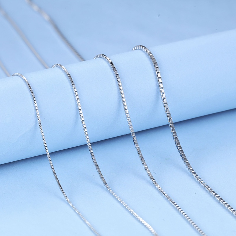 0.8mm 1mm 1.2mm Silver Yellow Rose Gold S925 Sterling Silver Extended Clavicle Chain Necklace ...