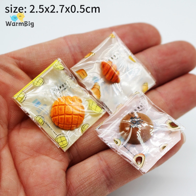 (warmbig) 3Pcs 1/12 Dollhouse Simulation Bread Dollhouse Kitchen Food ...