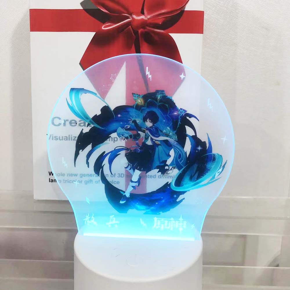 Genshin Impact Colorful Lights Lamp Scaramouche Box Raiden Shogun Venti ...
