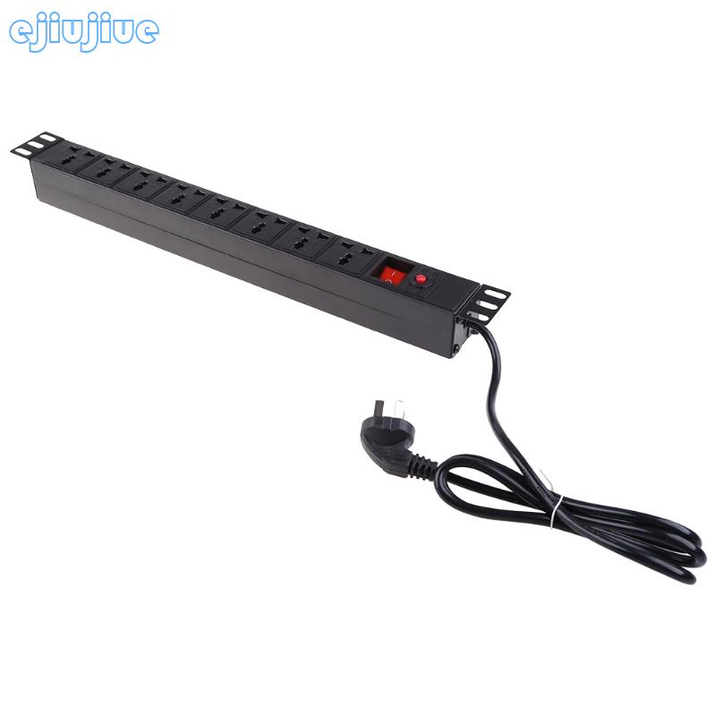 cc 1U PDU Metal Power Strip with 8 Outlet for Workbench Nightstand ...