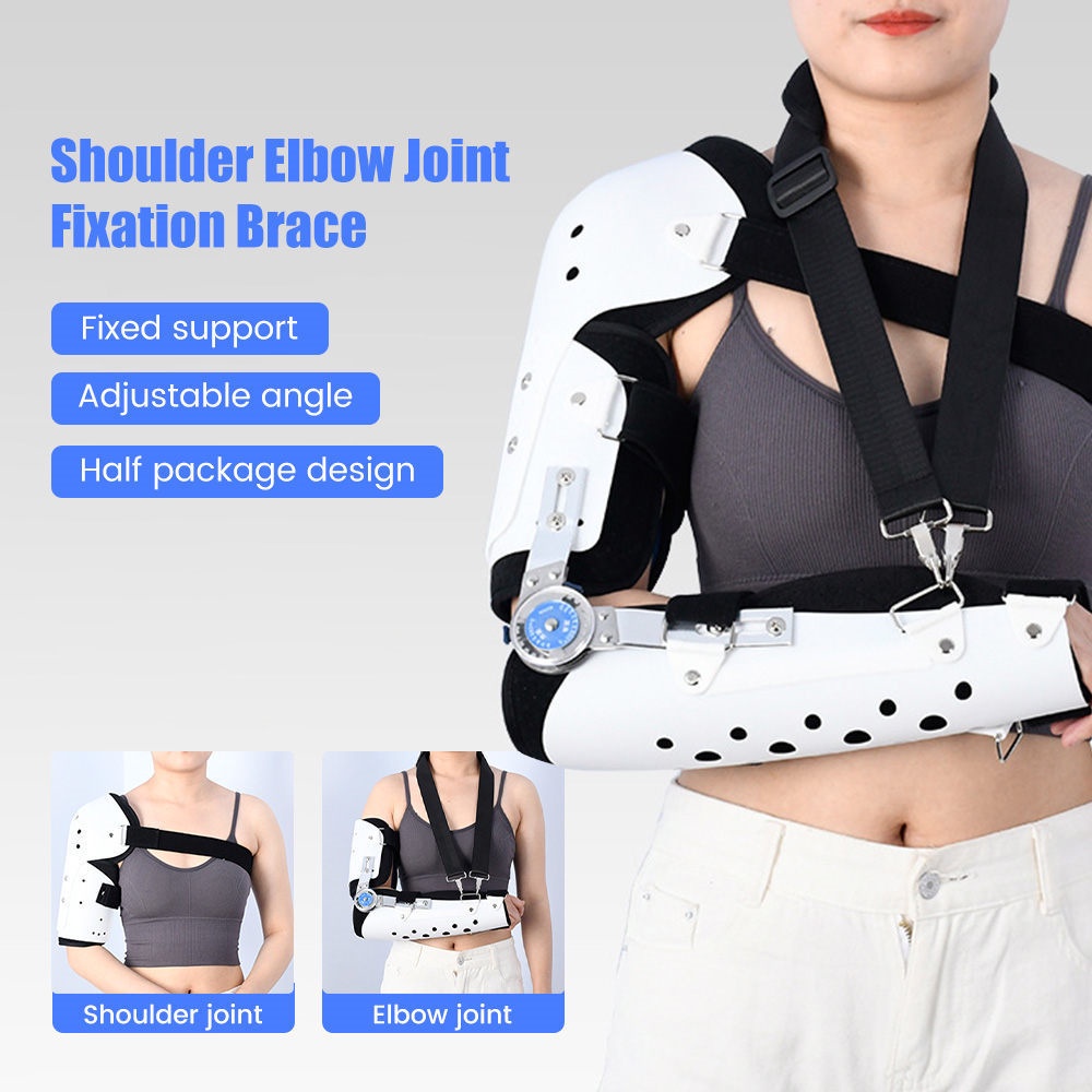 Adjustable Shoulder Elbow Brace Arm Fixation Sling Orthosis Protector ...