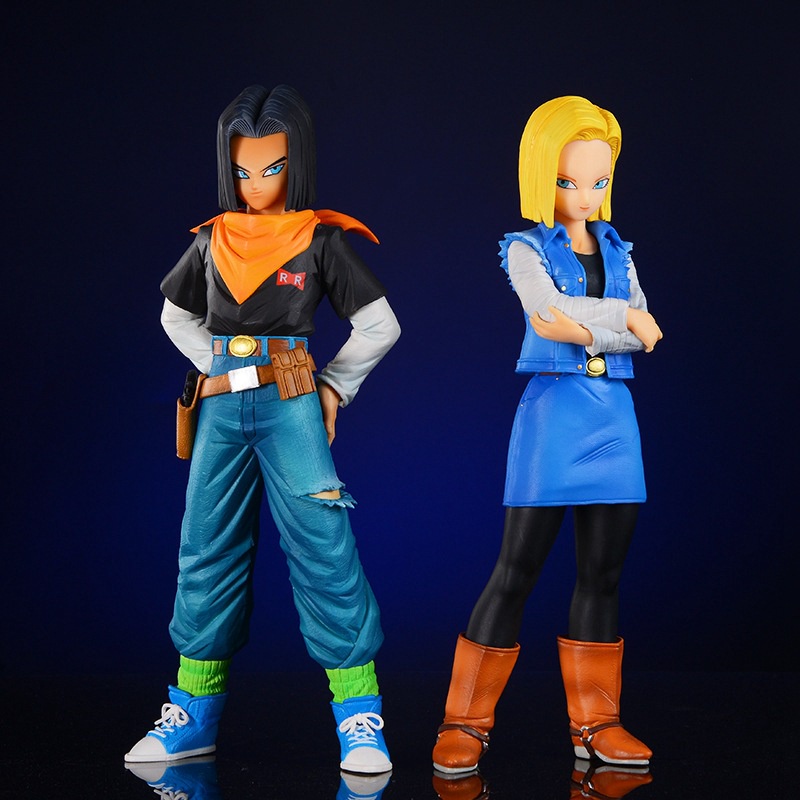 23cm Anime Dragon Ball Z Android 17 18 Figure Android 18 Action Figures ...