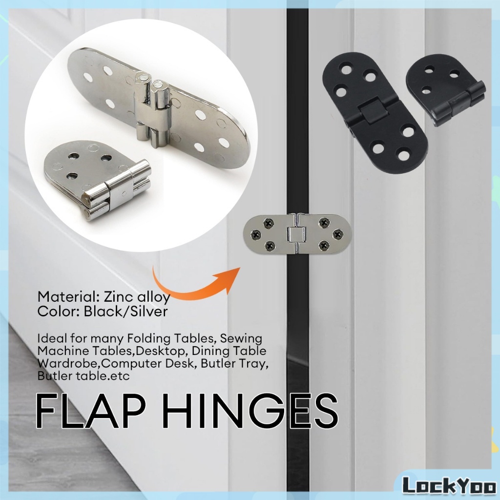 LockYoo Zinc Alloy Flap Hinge Folding Table Hinge Sewing Machine Table ...