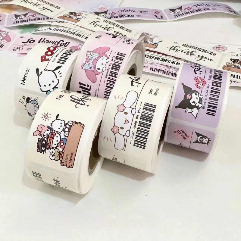 120pcs Kuromi Melody Pochacco Sanrio Sealing Label Sticker Thank You ...