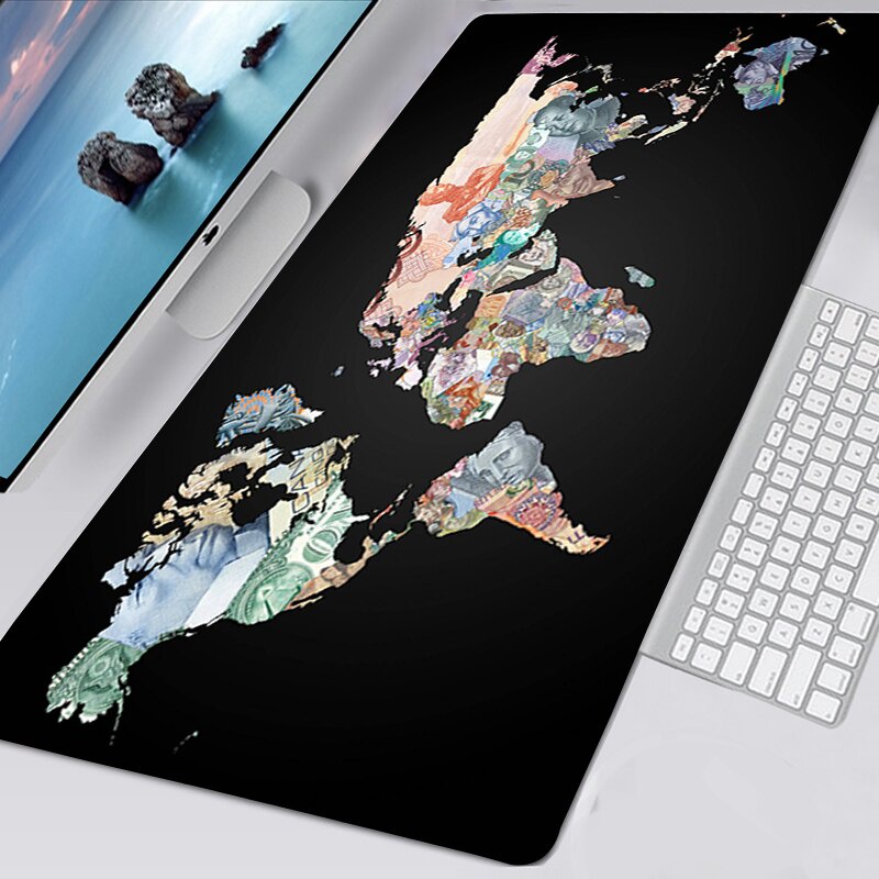 World map Padmouse Gaming Mousepad Game Popular Large Mouse Pad Gamer ...