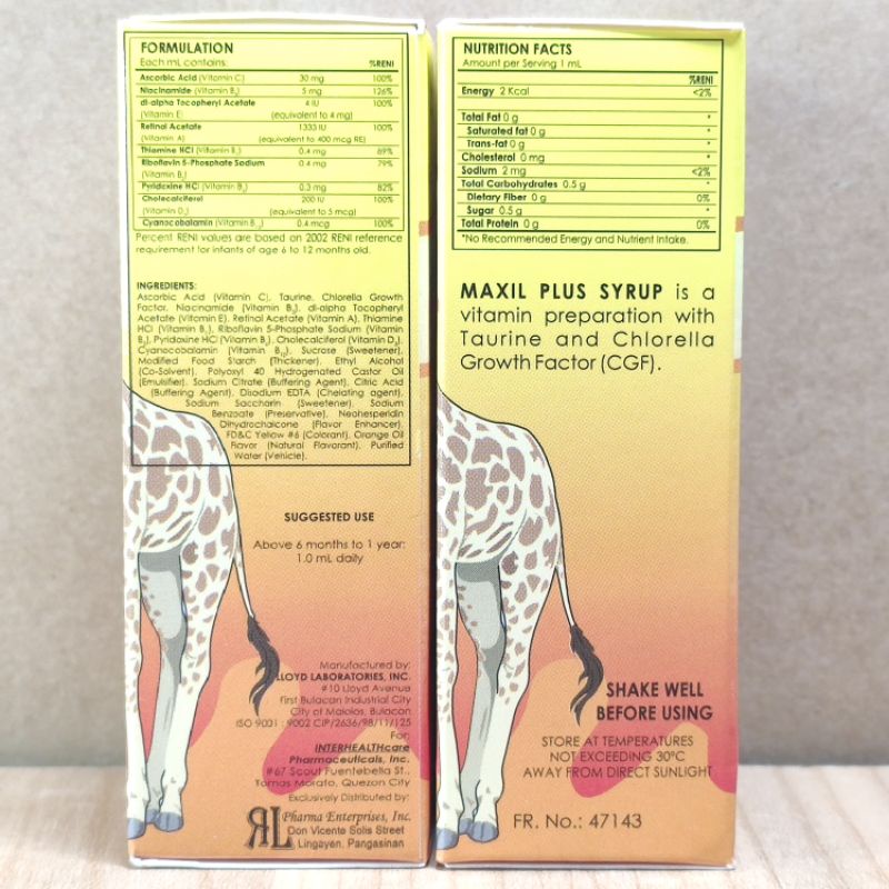 ♞MAXIL PLUS 15mL Oral Drops (Taurine & CGF + vitamin A & B) | Shopee ...