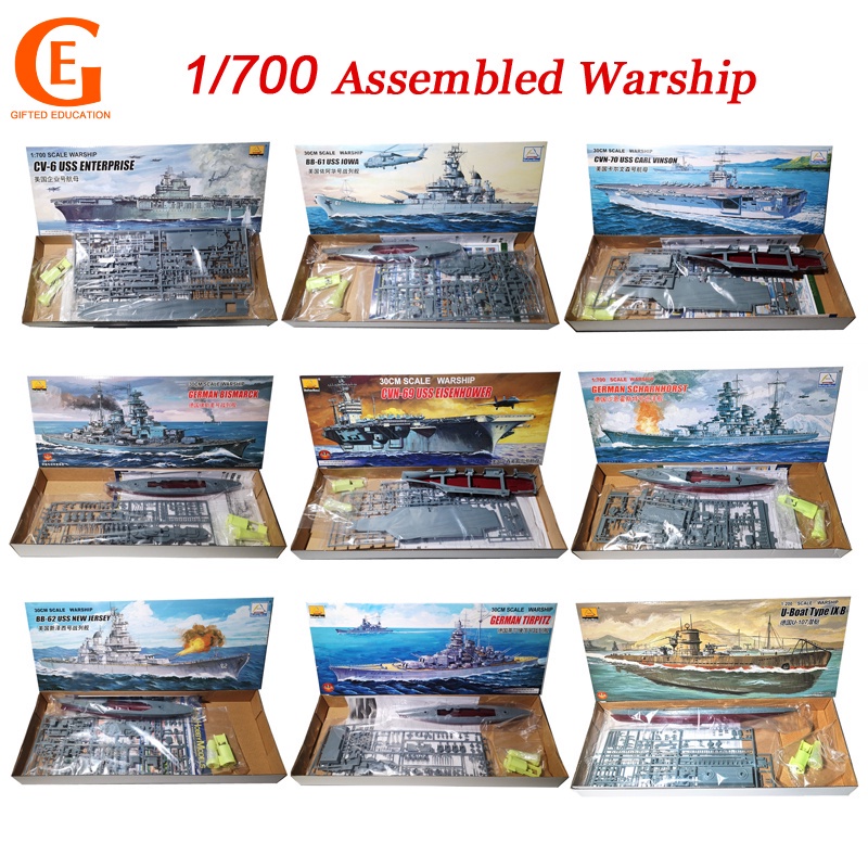 1/700 Scale USS CVN69 Aircraft Carrier Assembly Model Kit WW2 ...
