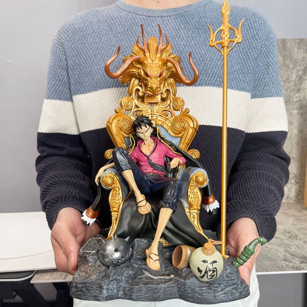 One Piece Gk Throne Luffy Hand-Made Four Emperors Straw Hat Luffy Model ...