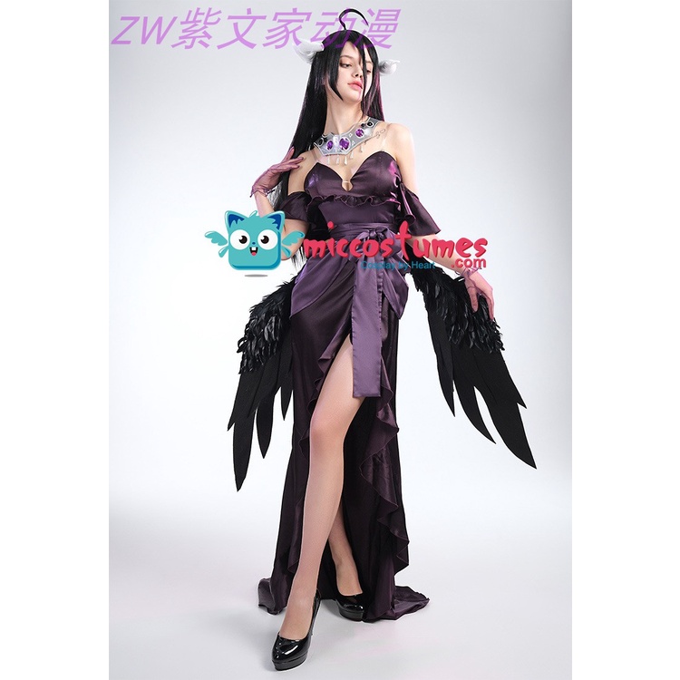 Overlord 4 cos albedo Cosplay Black purple dress anime women's clothing ...