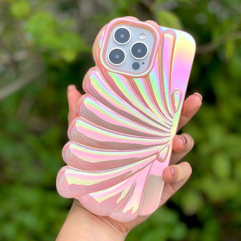 Luxury Flash Case iPhone 14 Pro Max Flash Rainbow Flash Aurora Conch ...