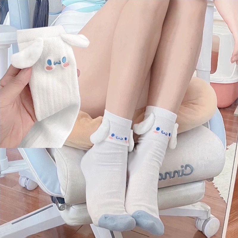 Sanrio Sweet Socks Women's Light Blue Lolita Cute Cinnamoroll Mid-tube Socks | Shopee Philippines