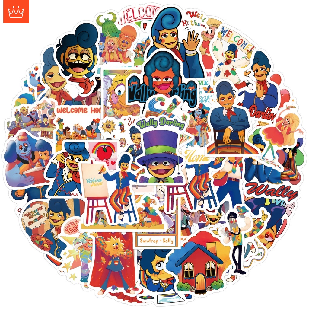 J· Welcome Home Wally Darling Stickers Set Cartoon Graffiti Waterproof ...