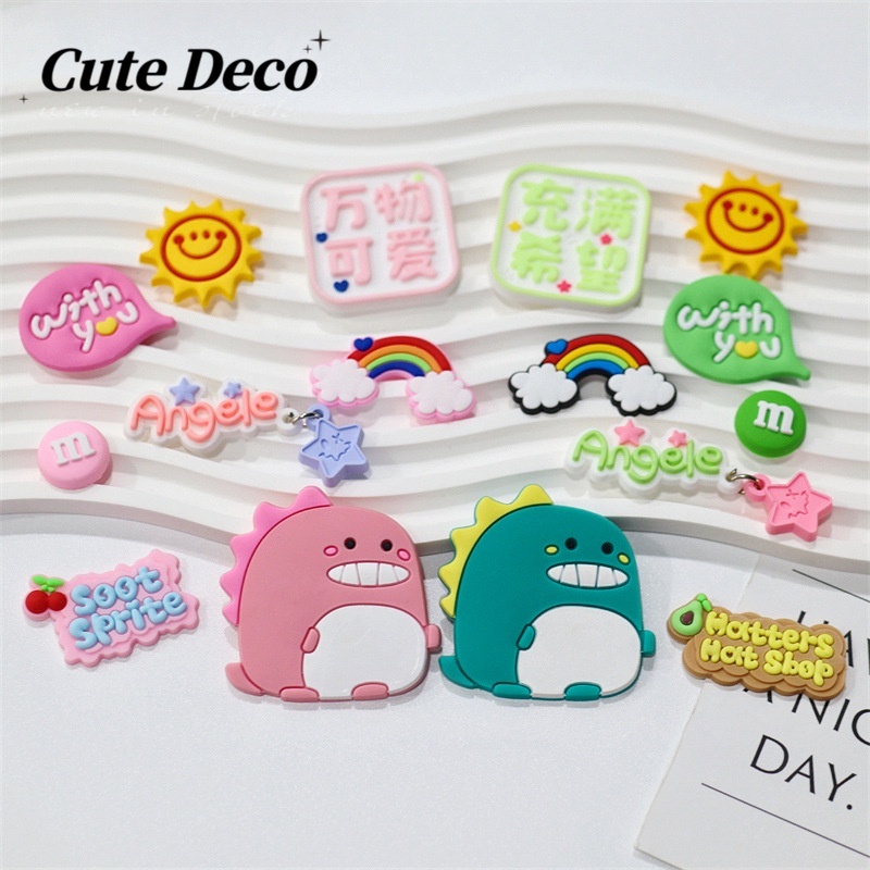 Soft Rubber Dinosaur Patch Jibbitz Charm Crocs Shoe Decoration PVC ...