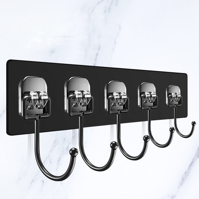 3/5/6 Row Wall Hook - Strong Adhesive Hangers Hook - Transparent Punch ...