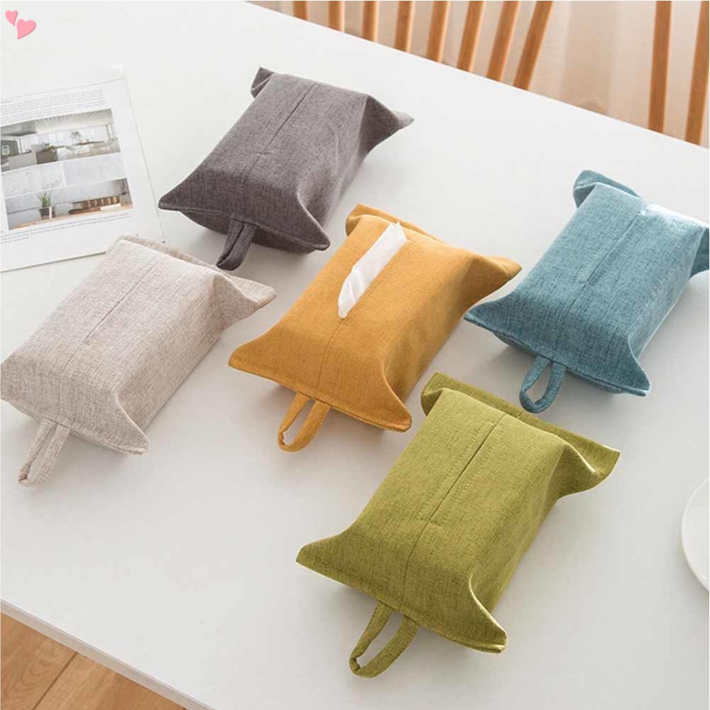Hanging Fabric Tissue Case Box Napkin Storage Bag Living Room Tea Table ...