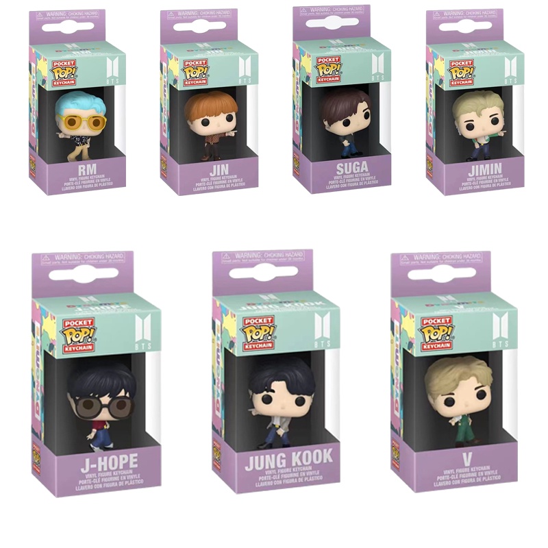 Funko Pop Keychain BTS RM JIN V SUGA JIMIN JUNG KOOK J-HOPE Action Figure Kids Gift | Shopee ...