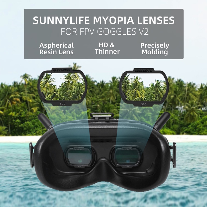 Myopia Glasses Lens Vision Correction Aspheric for DJI FPV Flying ...