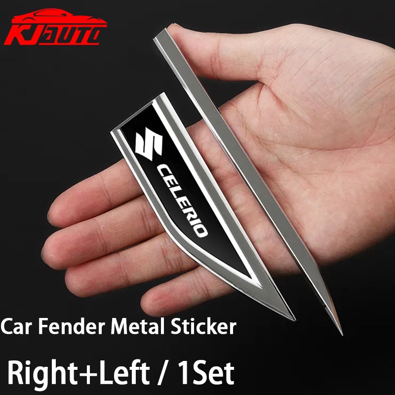 ∝ Suzuki Celerio Car Stainless Steel Car Door Fender 3D Metal Side Logo ...
