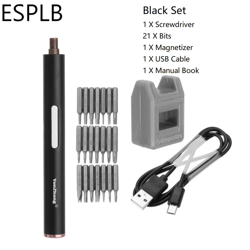 Electric Screwdriver Mini Portable 22 in 1 Precision Cordless Electric ...