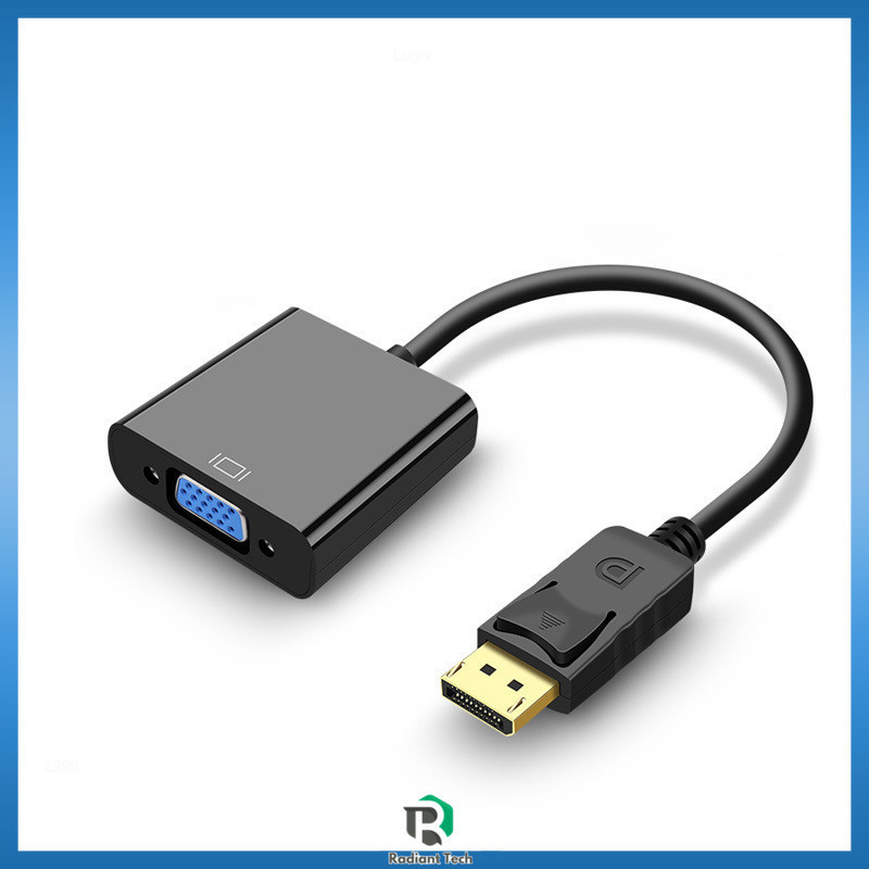 DisplayPort to VGA Adaptor DP to VGA Converter Cable Adapter for Laptop ...